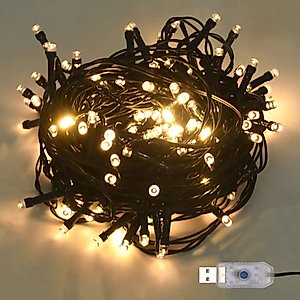LED String with 150 LEDs Warm White 1197" PVC,Tent Lights,Classroom Lights,Camping Lights String, String Lights for Home, Party, Christmas, Wedding, Garden Decoration