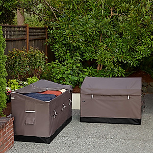 Classic Accessories Ravenna Water-Resistant 85 Gallon Deck Box, outdoor storage box