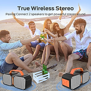 BUGANI M83 Speaker IPX6 Waterproof Portable LargeWireless Speaker,Bluetooth 5.2, Wireless Two Pairing,24H Playtime,Suitable for Family Gatherings and Outdoor