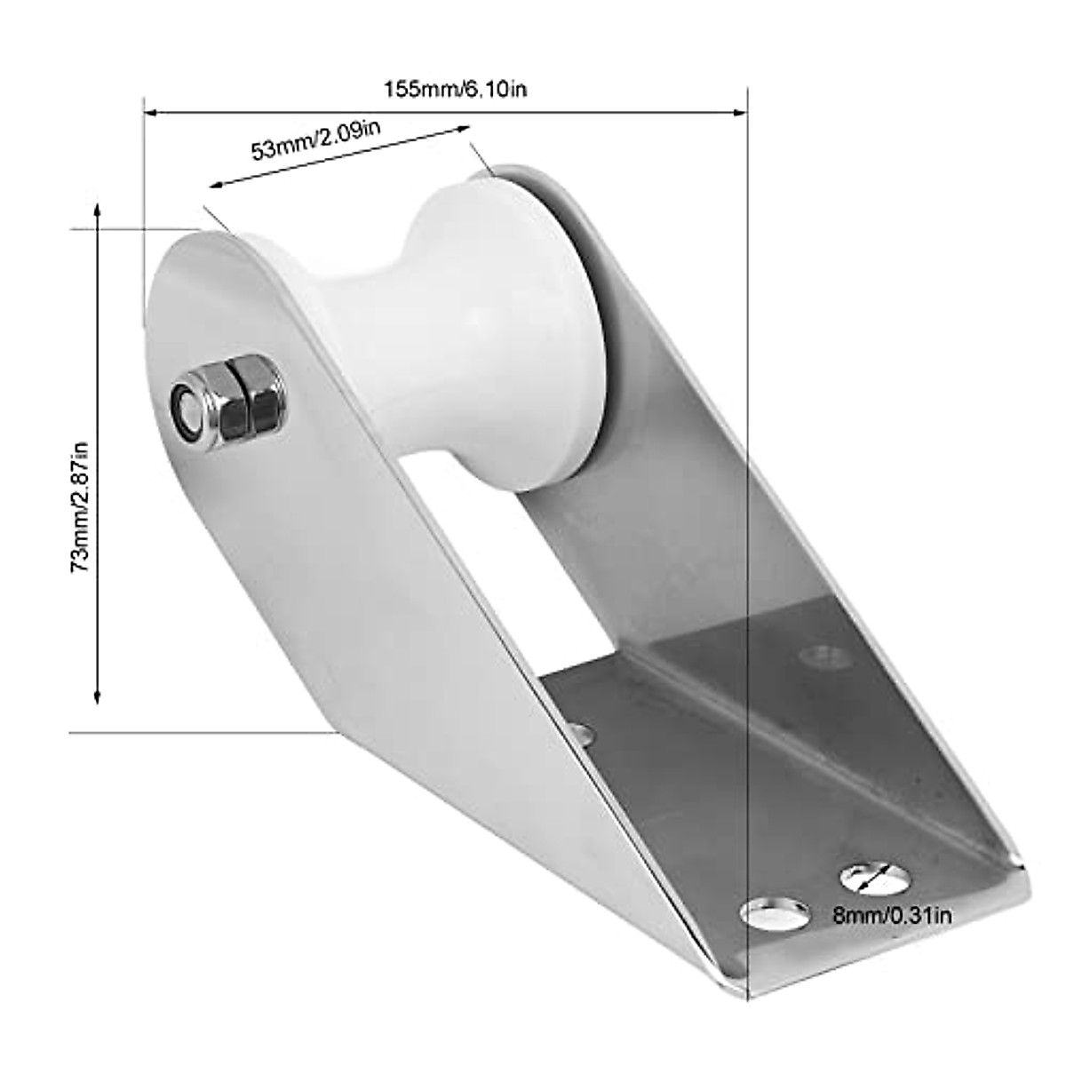 Bow Anchor Rollers, Sturdy Fixed Anchor Stainless Steel Light Durable for Boat for Ship Accessories