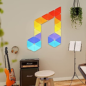 Nanoleaf Shapes WiFi and Thread Smart RGBW 16M+ Color LED Dimmable Gaming and Home Decor Wall Lights Smarter Kits (Triangles Smarter Kit (7 Pack)