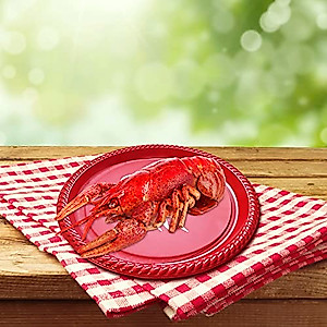 5 PC Crawfish Trays - 15" Inch Wide Reusable Plastic Crawfish Trays - Crawfish Boil Party Table Decorations