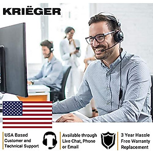KRIEGER Universal Power Strip AC 220-240V Surge Protector With Heavy Duty German Schuko Plug For Computer, Printers, 6 Universal AC Outlets - Type E/F