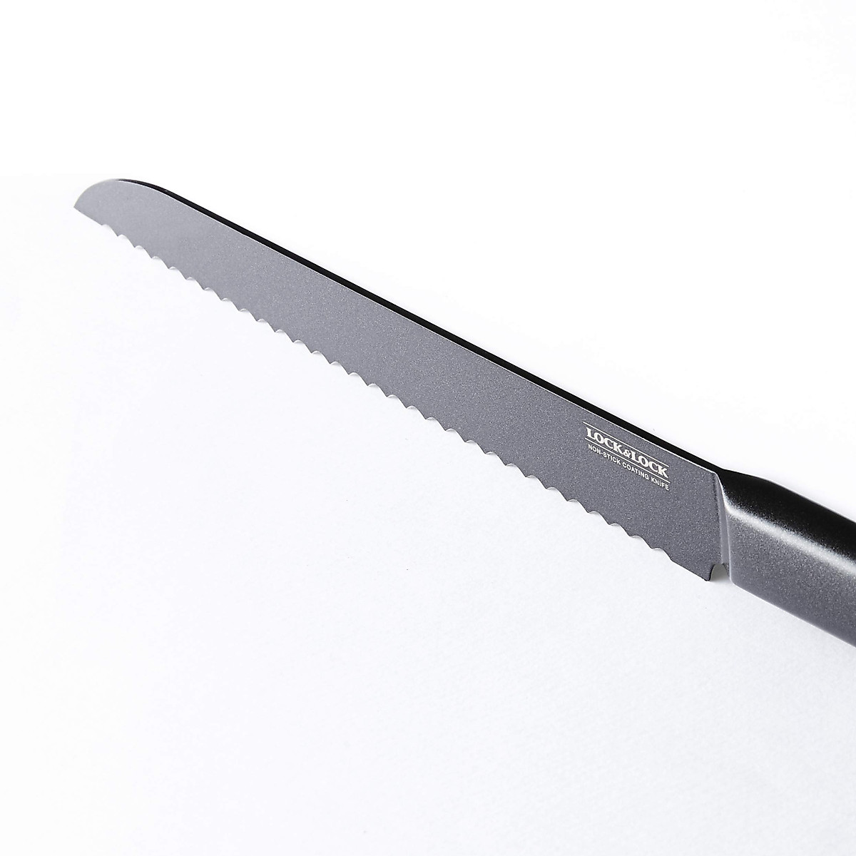 LOCK & LOCK, 8 in Bread Knife, Dark Gray