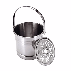 BESTOYARD Stainless Steel Ice Bucket- Double Wall Insulated Ice Bucket for Buffet Cocktail Parties Bar- 5.5x 5.5 Ice Container