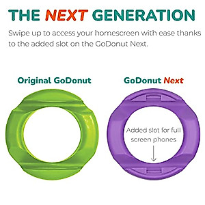GoDonut Original Phone Stand - Portable Mount Accessory for Travel, Nightstand or Desk- Compatible with Tablet, iPhone & Most Smartphones – Black
