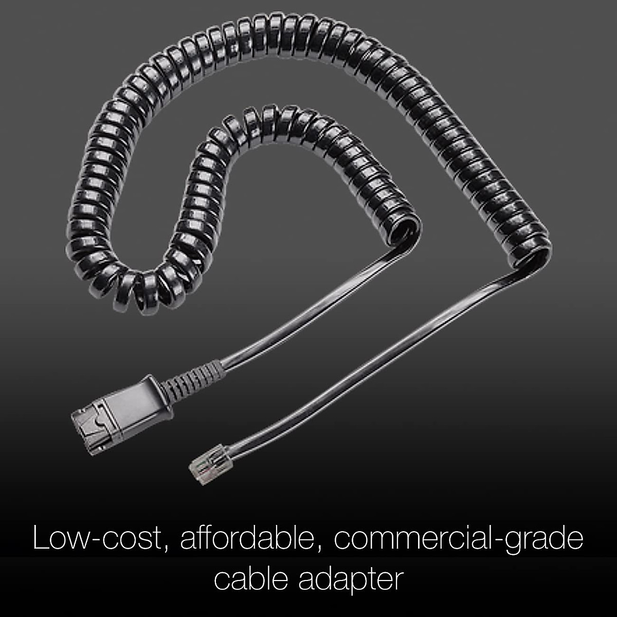 Headset Cable Compatible with Plantronics QD for Select Avaya Phones - J139, J169, J179, 1608,1616, 9610, 9620, 9620L, 9620C, 9630, 9630G, 9640, 9640G, 9650, 9670 (Basic Cable) | Adapter Cable HIS-1