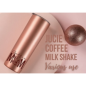 Onebttl Golden Retriever Gifts, Dog Lover Gifts, Gifts for Dog Mom, Dog Owner, Women, Girls, Friends, Daughters, Coworkers, 20Oz Skinny Tumbler, Golden Retriever Mom, Rose Gold