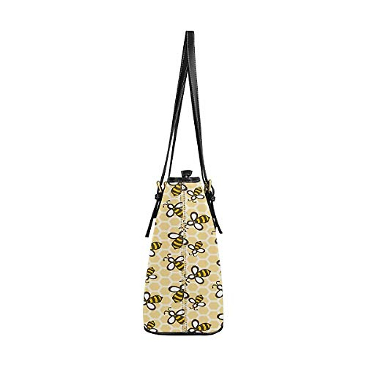 InterestPrint Top Handle Satchel HandBags Shoulder Bags Tote Bags Purse Cartoon with Honey Bees on the Comb