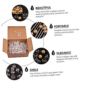 Dessert Cups 50pcs Chocolate Torus Clear Wrapping Paper Fresh Flower Bouquet Mini Cake Boxes Small Muffin Holder Chocolate Truffle Wrapper Cup Truffle Holder Truffle Cup