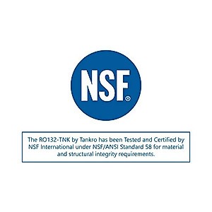 tankRo RO132-TNK RO Water Filtration System Expansion Tank 4 Gallon Capacity – NSF Certified – Compact Reverse Osmosis Water Storage Pressure Tank 1/4" Tank Ball Valve