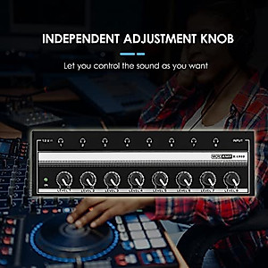 Btuty Headphone Amplifier Audio Amp. Ultra-compact 8 Channels Mini Audio Stereo Microphone AMP. with Power Adapter