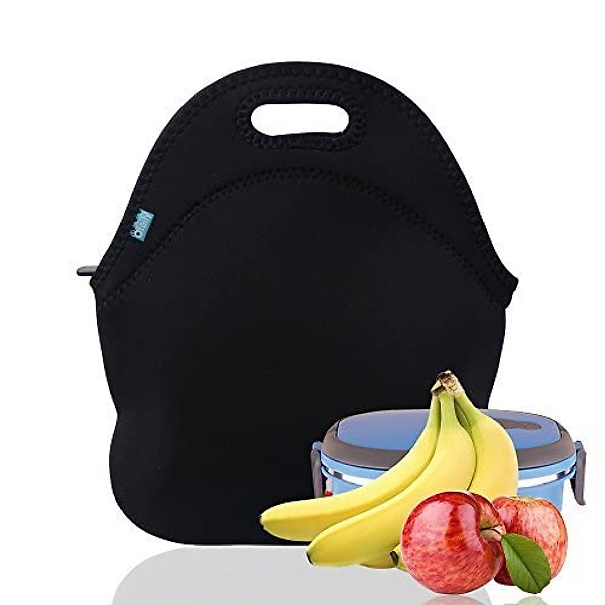 Lunch Tote, OFEILY Lunch boxes Lunch bags with Fine Neoprene Material Waterproof Picnic Lunch Bag Mom Bag (Black)