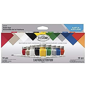 Testors 281235 9 Piece Paint Set - Value - Gray