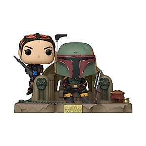 Funko Pop! Star Wars Moment: The Mandalorian - Boba Fett and Fennec on Throne