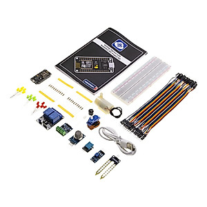 Robotistan Nodemcu ESP8266 IoT Starter Kit - Smart Electronic IoT Projects - DIY Automated Home Gadgets - WiFi Development Board with NodeMCU, Motors, LEDs, Sensors & More
