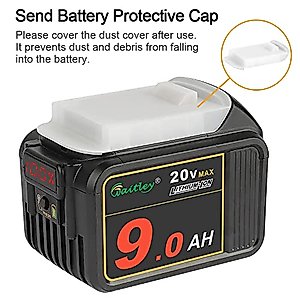ZLWAWAOL DCB200 20V 9.0Ah Lithium-ion Replacement Battery Compatible with Dewalt 20V DCB200 DCB203 DCB204 DCB206 DCB209 DCD/DCF/DCG/DCS Series Cordless Tools with LED Display