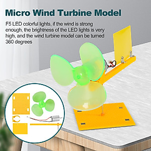 9 Set Mini Generator Motors DC Motor, Micro Wind Turbine Generator Kit with Holder Blades DIY Project Kits, Teaching Tool for demonstrating Wind Power Generation