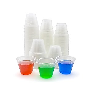Eight30east - 200ct 1oz Disposable Graduated Medicine Cups, Non-Sterile, for Mixing and Measuring Resin, Epoxy, Oils, Paint, Cooking, Stain, and more