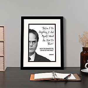 Homazing The Office Gifts - Dwight Schrute Poster with Frame 8x10 - Funny Wall Art for Office, Apartment, Funy Decor for Men Women Colleagues Coworkers The Office Fans