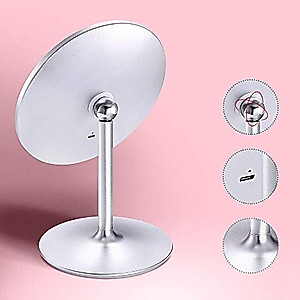 KXA Lighted Makeup Mirror, 21 LED Cosmetic Mirror Touch Screen Dimming 360° Rotation with Stand Charging Vanity Mirror USB Charging with Lithium Battery
