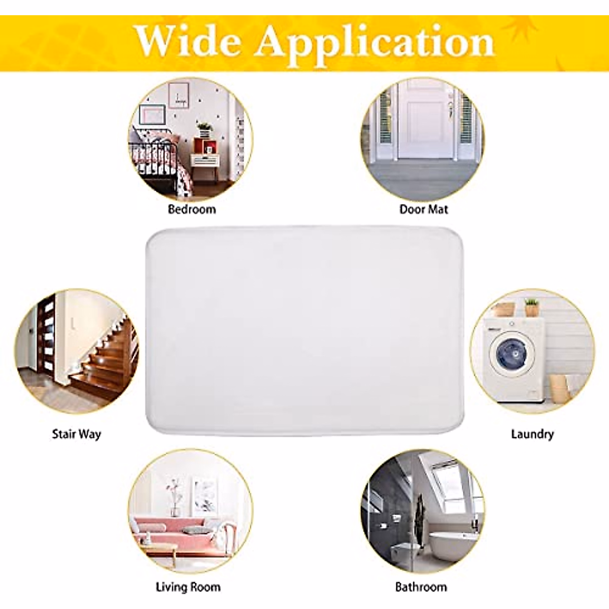 Doormat Oil Painting Abstract Art,Shaggy Floor Mat with Non-Skid Backing Orange Blue Yellow Grey Red Graffiti,Machine Washable Plush Area Rug Carpets for Kitchen Bedroom 20X32Inch