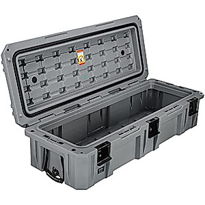 SR-110 Crossover Overland Cargo Case, Equipment Hard Case, Roto Molded, Stackable with Pad-Lock Hasp, Strap Mountable, TSA Standard, IPX4 Rated (Gray)