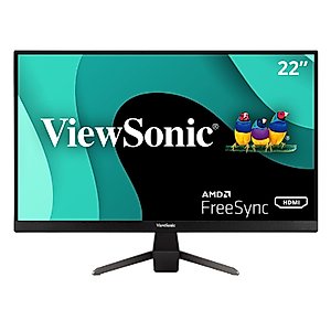 ViewSonic VX2267-MHD 22" 1080p Gaming Monitor w/ 100Hz, 1ms, FreeSync, HDMI, VGA, and DP (Renewed)