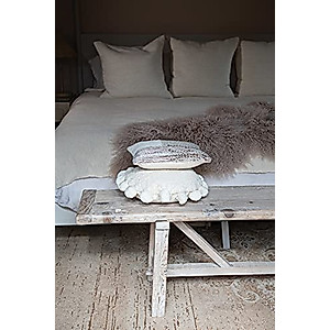 Creative Co-Op Woven Cotton Blend Lumbar, Multi-Patterned Neutral Throw Pillow, Multicolored