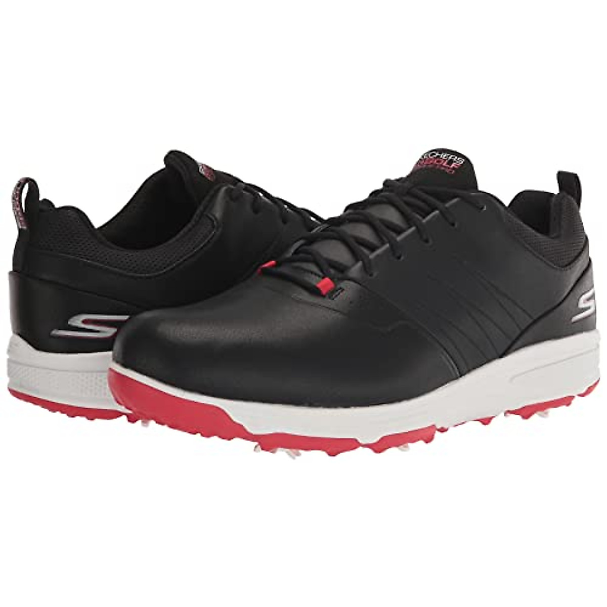 Skechers Men's Go Torque Pro Waterproof Golf Shoe Sneaker, Black/Red, 9 Wide