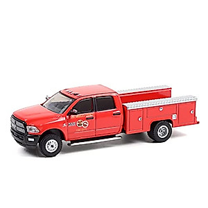ModelToyCars Los Angeles County Fire Department (California) 2017 Dodge Ram 3500 Dually Service Truck, Red - Greenlight 67010E/48 - 1/64 Scale Diecast Model Toy Car