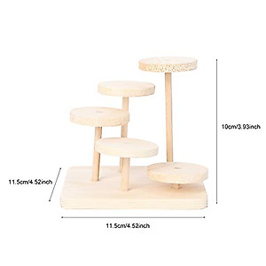 POPETPOP Hamster Wood Climbing Toy Rat Hideout Arch Bridge Mouse Ladder Platform Toys Hamster Entertainment Game for Chinchillas Guinea Pigs Small Animal