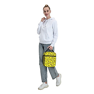 qaxcdmky Little Yellow Duck Insulated Lunch Bag, Oxford Cloth, Keeps Food Hot/Cold