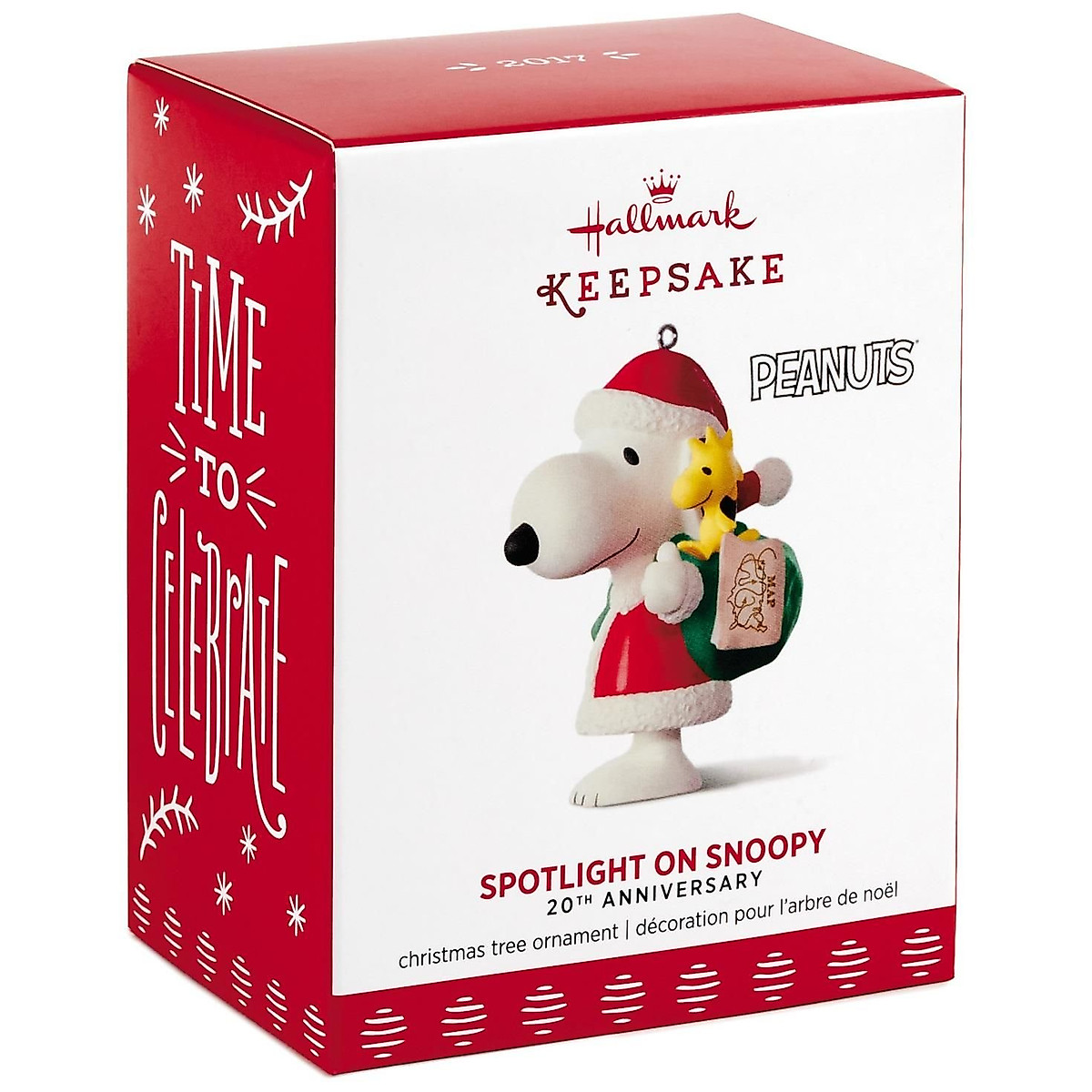 Hallmark Keepsake Christmas Ornaments Premium Peanutrs Spotlight on Snoopy 20th Anniversary