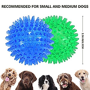 petizer 3-Pack 2.5 Inch Squeaky Dog Toy Balls, Floating Dog Pool Balls, Dog Spiky Balls, Interactive Fetch Toys for Puppy, Dog Chew Toys for Boredom, for Small Medium and Large Dogs