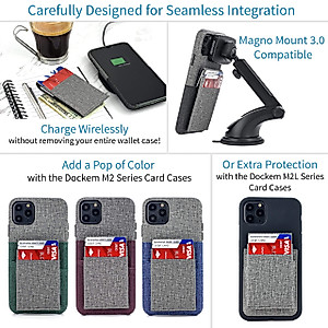 Dockem The Latcher Minimalist Wallet & Card Case Companion (Synthetic Canvas Leather)