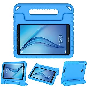 BMOUO Kids Case for Samsung Galaxy Tab E 8.0 inch - EVA Shockproof Case Light Weight Kids Case Super Protection Cover Handle Stand Case for Kids Children for Samsung Galaxy TabE 8-inch Tablet - Blue