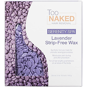 Too Naked Serenity Spa Lavender Strip-Free Wax Beads, Hair Removing Depilatory Wax size 28.8 Ounces