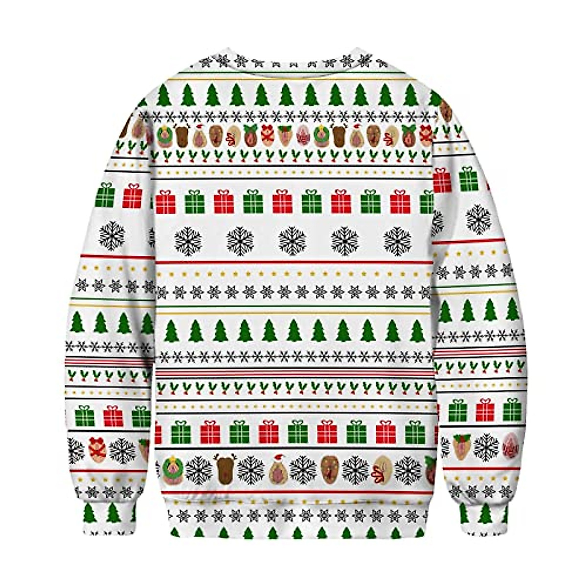 Mens Ugly Christmas Sweatshirt 3D Printed Graphic Sweatshirts Funny Top Crewneck Long Sleeve Holiday Pullover