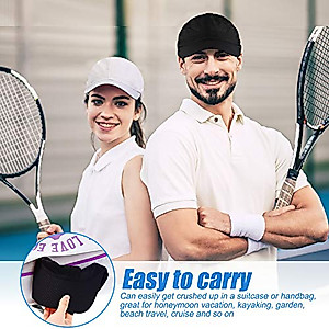 Geyoga Quick Dry Baseball Cap Mesh Sports Cap Workout Tennis Hat for Men Women Adults Outdoor Sports(Black and White,2 Pieces)