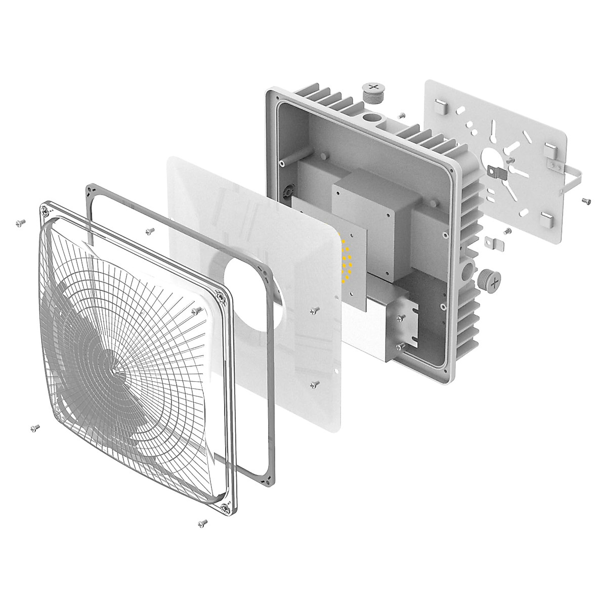 SEMSMOKS LED Canopy Lights Outdoor, Super Bright 75W 9750LM Garage Ceiling Lights, Easy to Install, IP65 Waterproof, 5000K Daylight Canopy Lights 10x10 for Gas Stations Carports and Stairwell (2Pack)