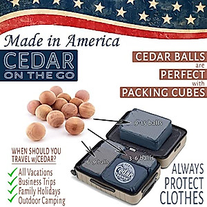 Cedar Balls - 50 Pack - Cedar Sense - Made in U.S.A.- Cedar Blocks for Clothes Storage - Cedar for Closets and Drawers
