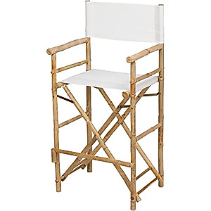 Zero Emission World Bamboo High Director Chair, White