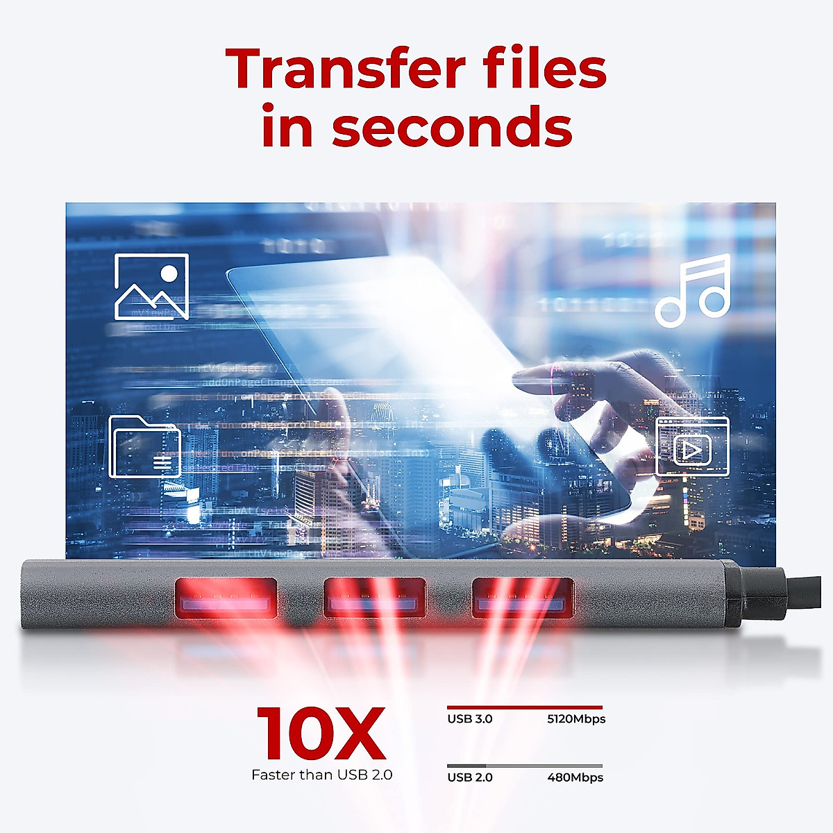 Nikkai USB-C to HDMI/ 2X USB-A Ports 3.0/ SD Card Reader Multiport Adapter - Silver