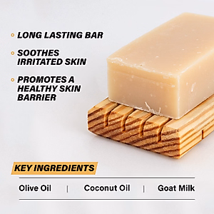 Southern Natural Goat Milk Soap Bar (Variety 3 Pack) Lavender, Oatmeal Milk & Honey, Rosemary Mint - For Dry Sensitive Skin. For Men, Women, Kids & Baby. Great For Face and Body.