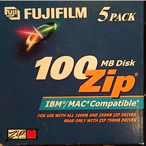 Fujifilm 5PK Zip Data CART 100MB-PC/MAC FMT (25275005)