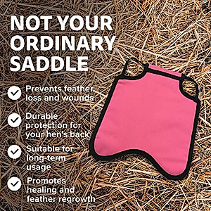 Hen Saver Hen Apron/Saddle, Single Strap, X-Large, Awareness Pink