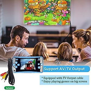 JJFUN Mini Handheld Game Console for Kids Portable Retro Video Game Player Built-in 182 Classic Games 2.5 inches LCD Screen Arcade Gaming System Xmas Present for Boys Girls Ages 4-12 (Blue+Black)