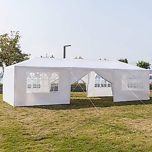 ECOLINEAR 10' x 30' Party Wedding Tent Outdoor Canopy BBQ Shelter for Party Outdoors Activities