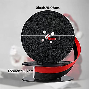 4 Pairs Universal Typewriter Ribbon Twin Spool Typewriter Ribbon Twin Spool Replacement Pack for Most Typewriter (Red, Black)